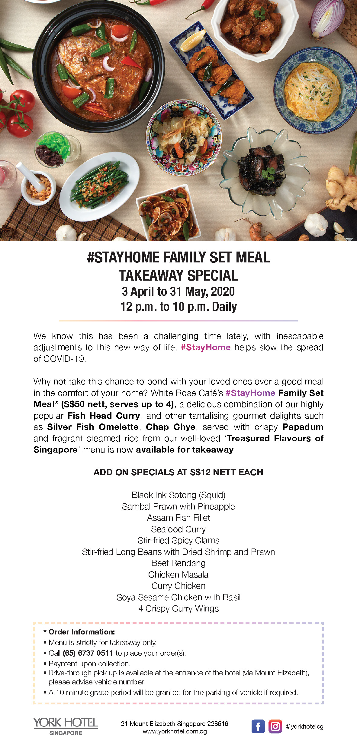 DINING - Takeaway Set Meals and Food Delivery options