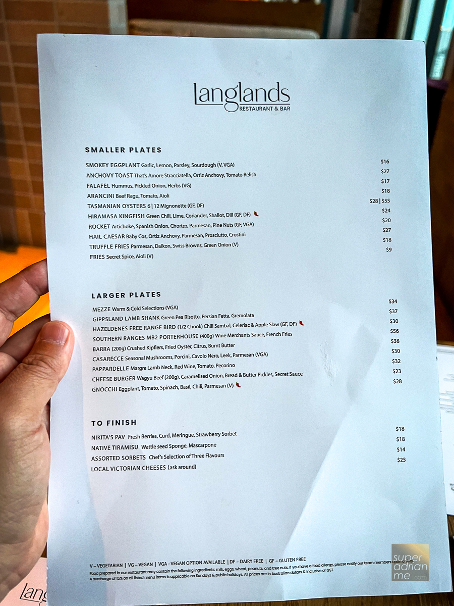 Chef Ryan Dunn brings a contemporary Australian menu to Langlands ...