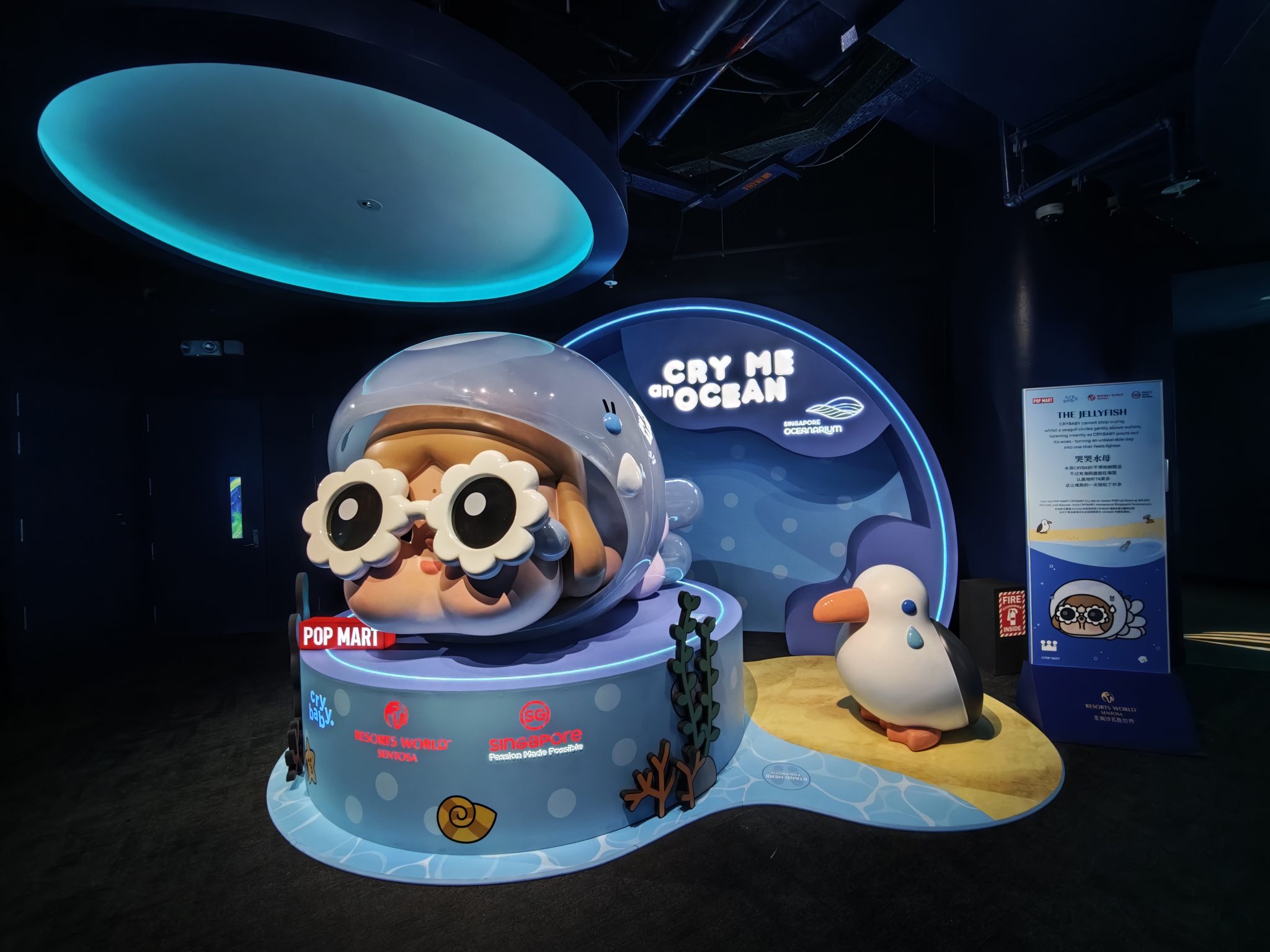 POP MART CRYBABY Cry Me an Ocean Takes Over Singapore Oceanarium at ...
